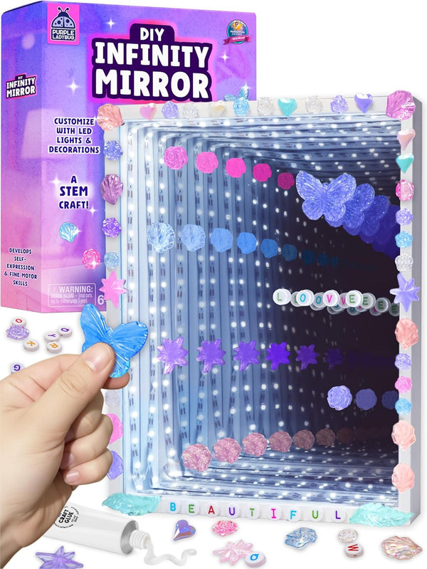 Customizable LED Infinity Mirror Kit – Purple Ladybug