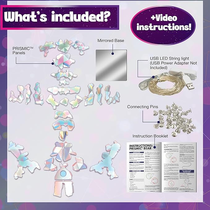 PRISMIC 3D Puzzle Lantern - BEAR – Purple Ladybug