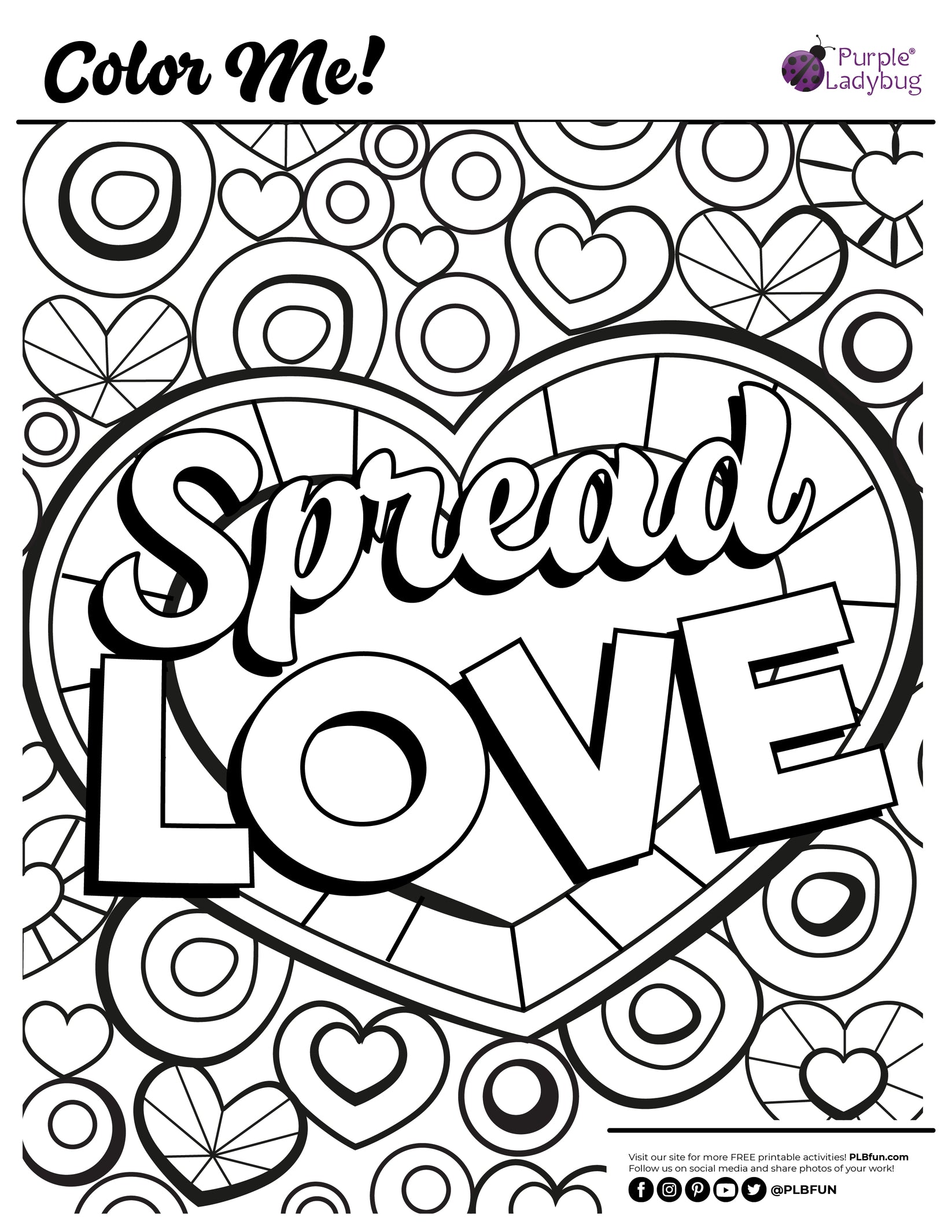 Kindness Printables E-Booklet – Purple Ladybug